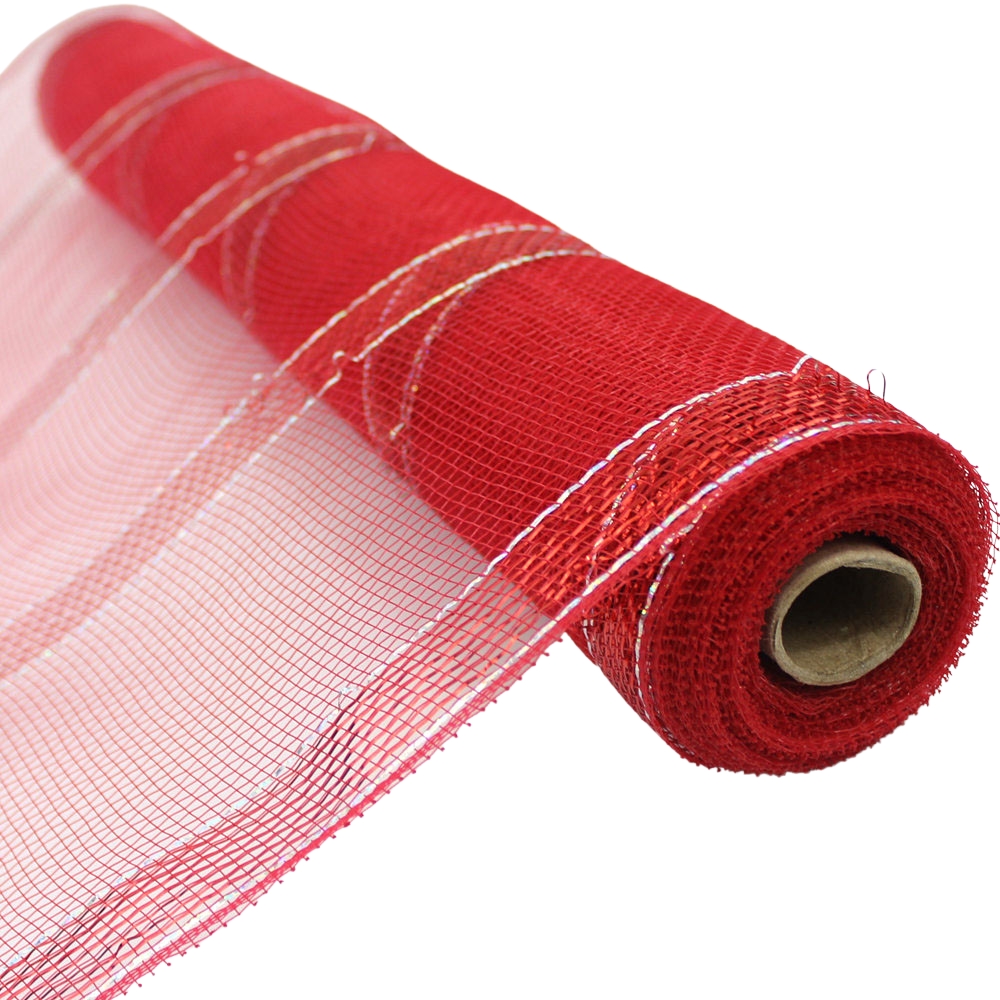 Solid Metallic Stripe Deco Mesh - Fayfunribbons -Professional Ribbons ...