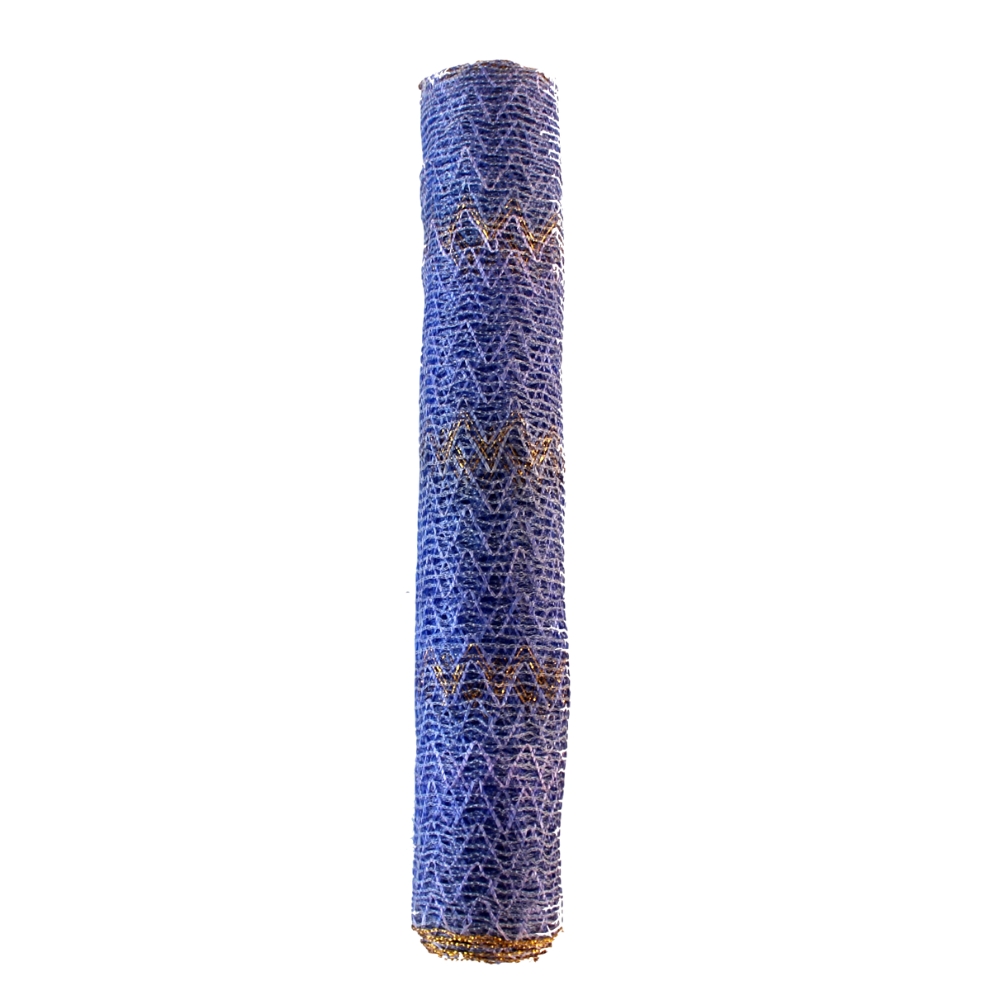 Blue plastic Diagonal Mesh in Roll with Metal Edge - Fayfunribbons ...
